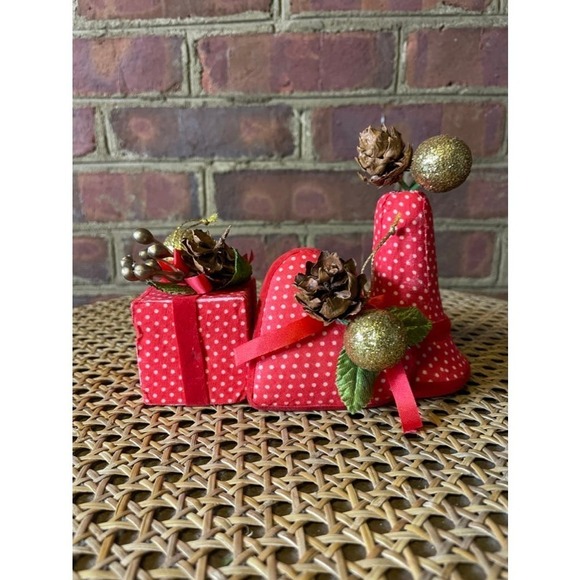 Vintage | Holiday | Vintage Christmas Ornaments Present Bell Heart ...